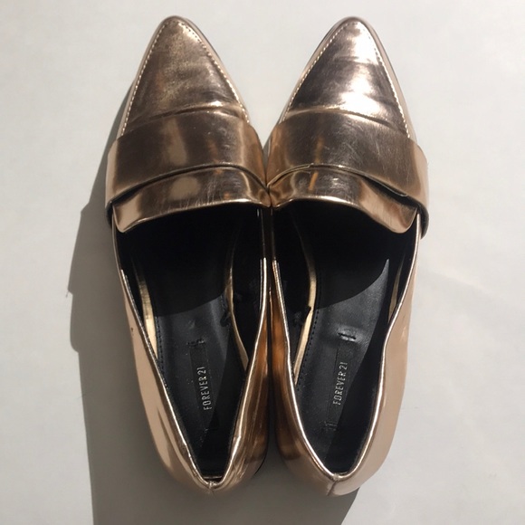 Forever 21 | Shoes | Forever 2 F21 Womens Loafers Shoes Rose Gold ...